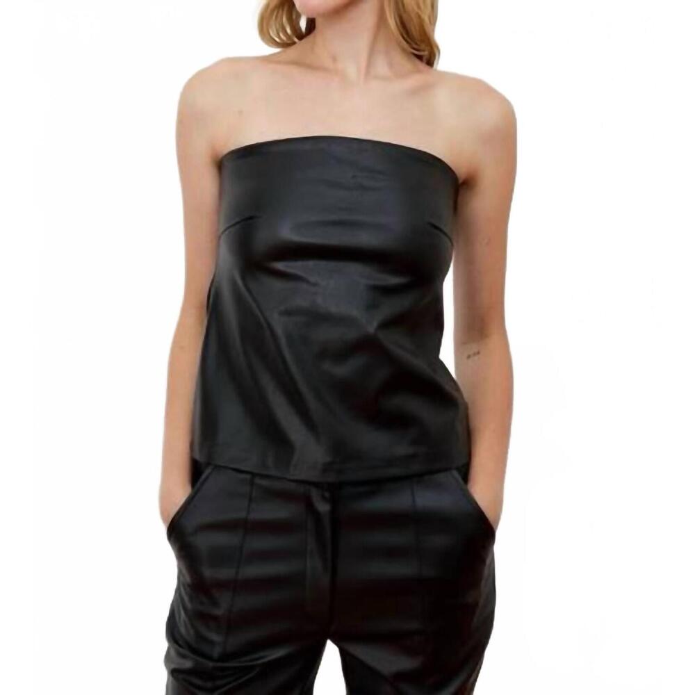 DÈLUC | Tops | New Dluc Morus Strapless Satiny Top In Black | Poshmark